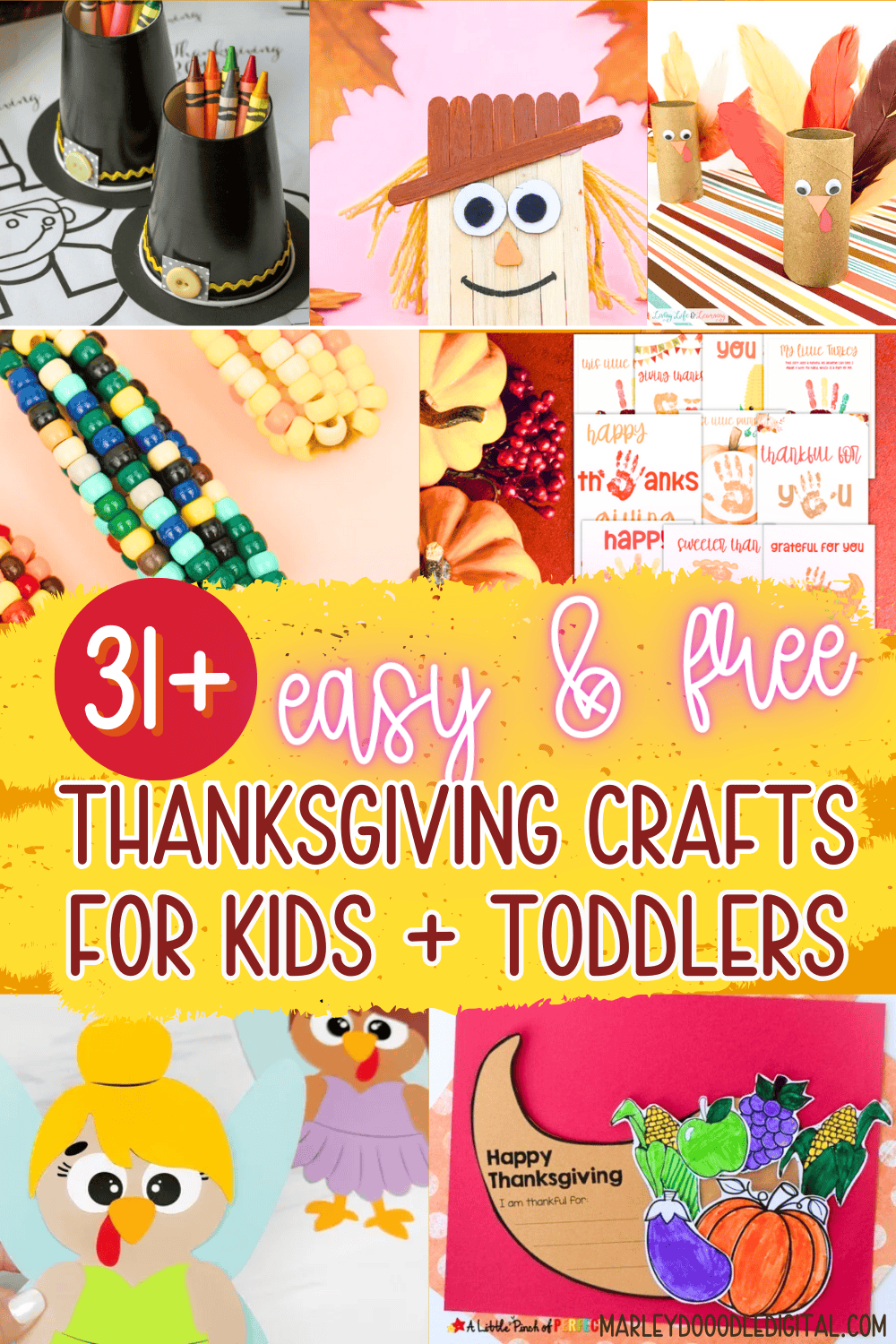 31+ Fun & Easy Thanksgiving Crafts for Kids, Toddlers, & Preschool ...