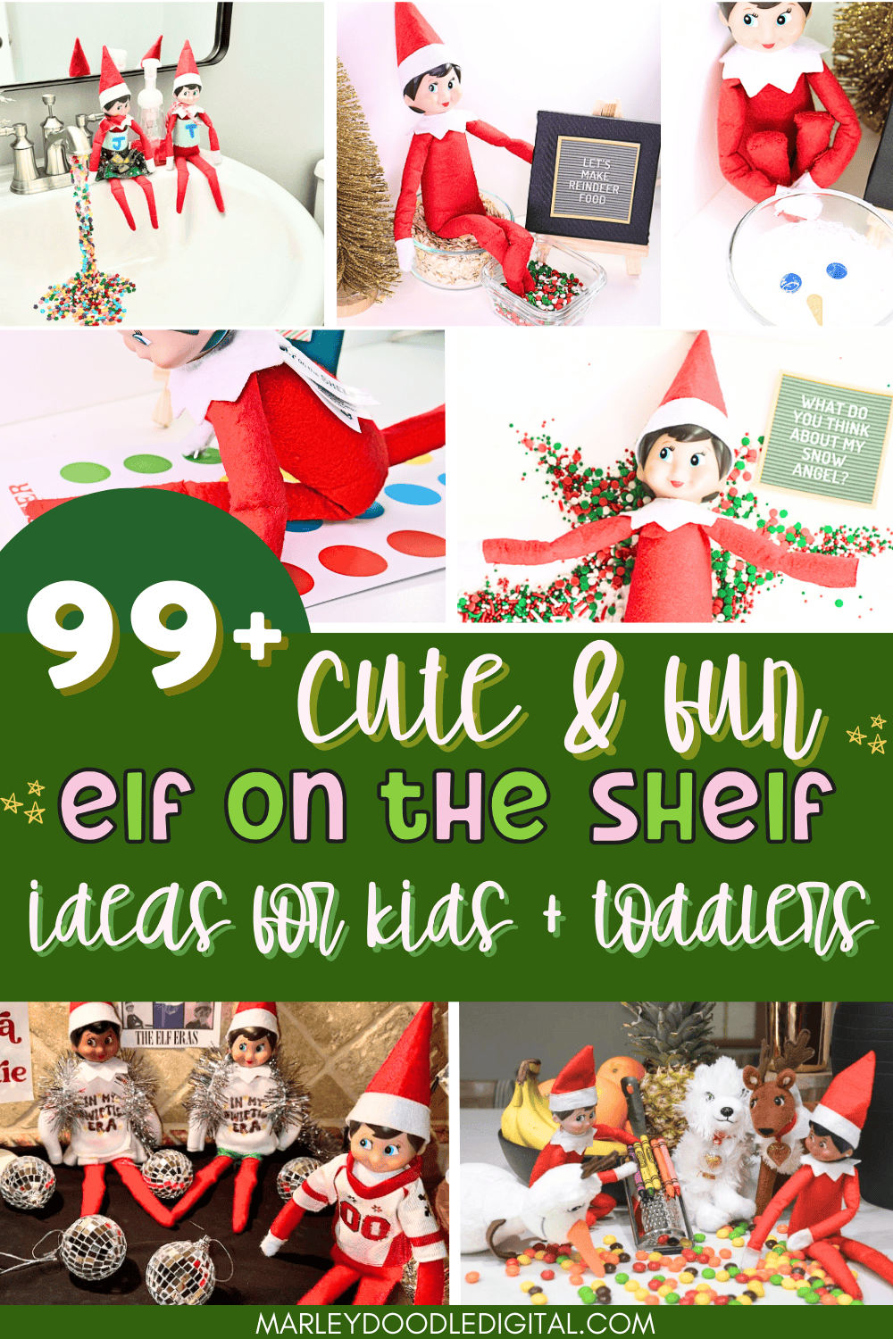 101+ Easy Elf Ideas for This Christmas Season - Marley Doodle Digital