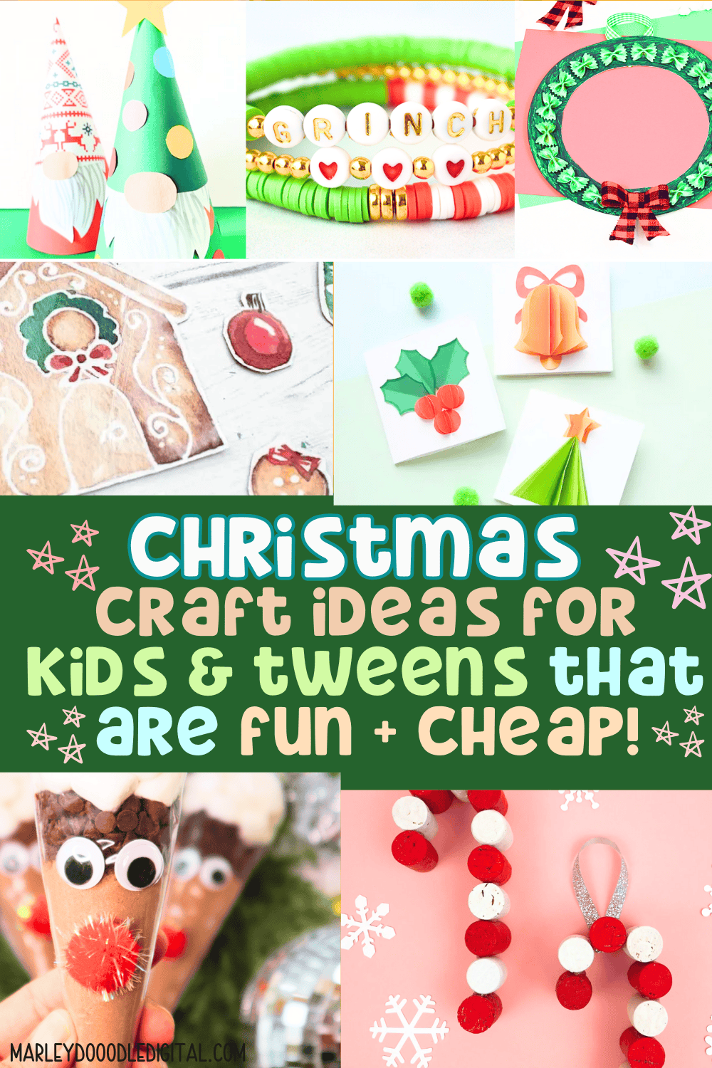 36 Cheap & Easy Christmas Crafts for Kids - Marley Doodle Digital