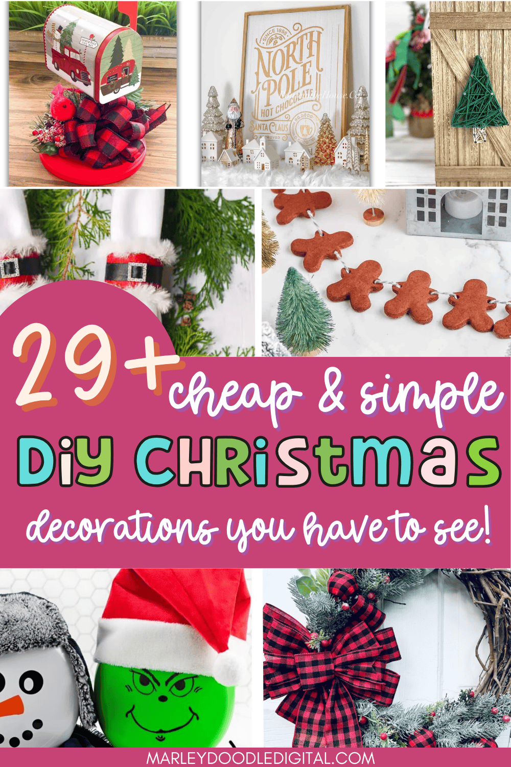 31 Stunning DIY Christmas Decorations Anyone Can Make! - Marley Doodle ...
