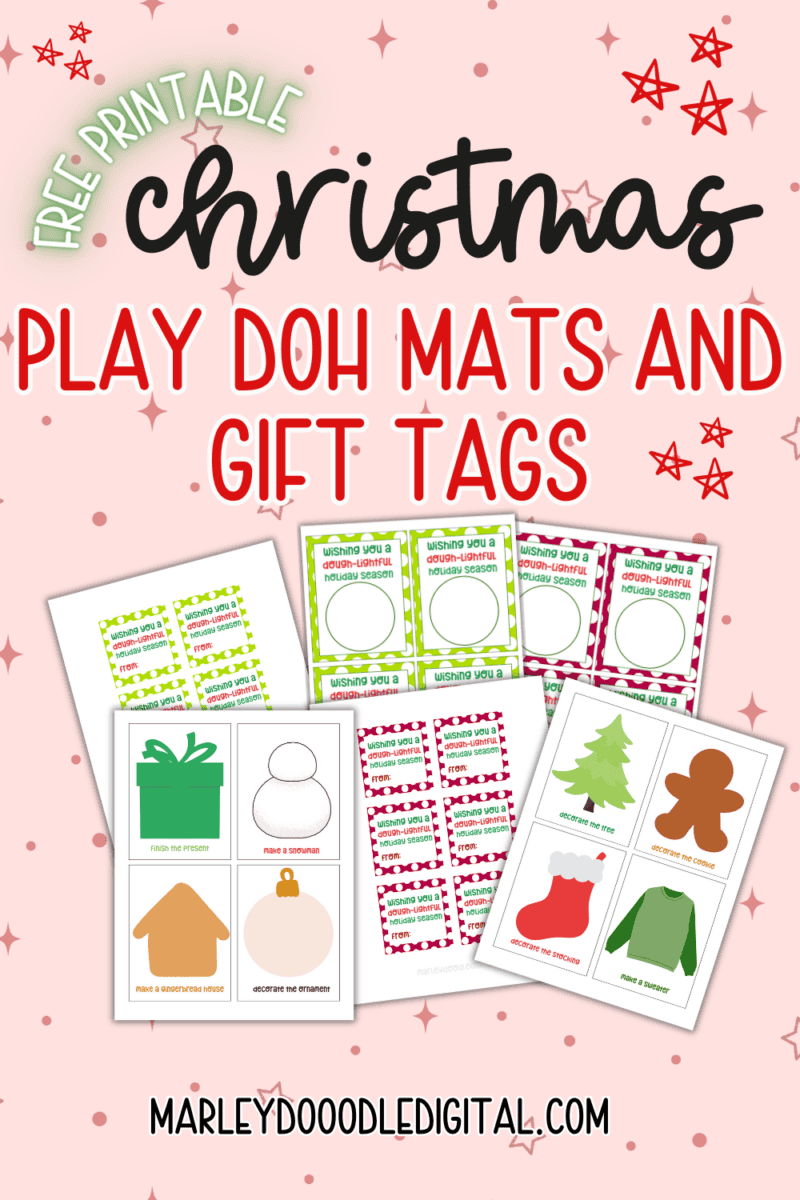 Free Printable Play Doh Christmas Gift Tags and Mats- Cute Student Gift ...