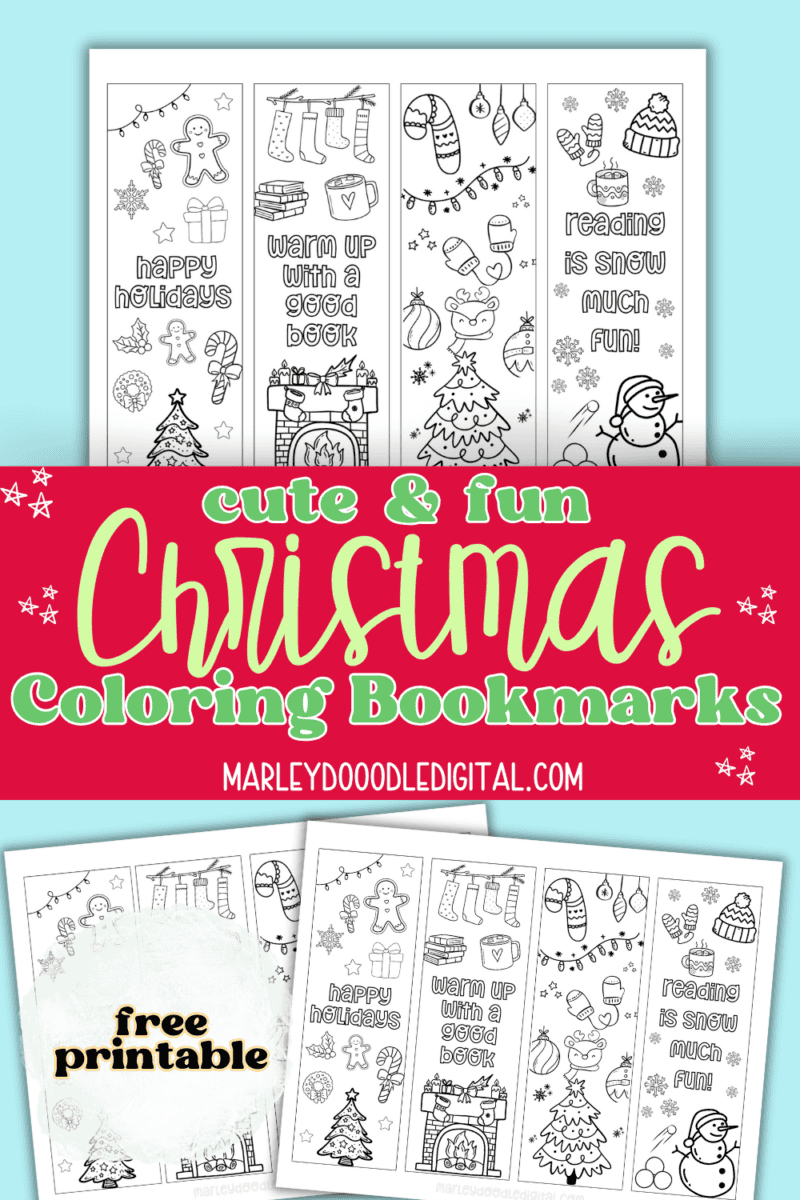 Christmas Bookmarks for Kids to Color (Free Printables + Easy Gift ...