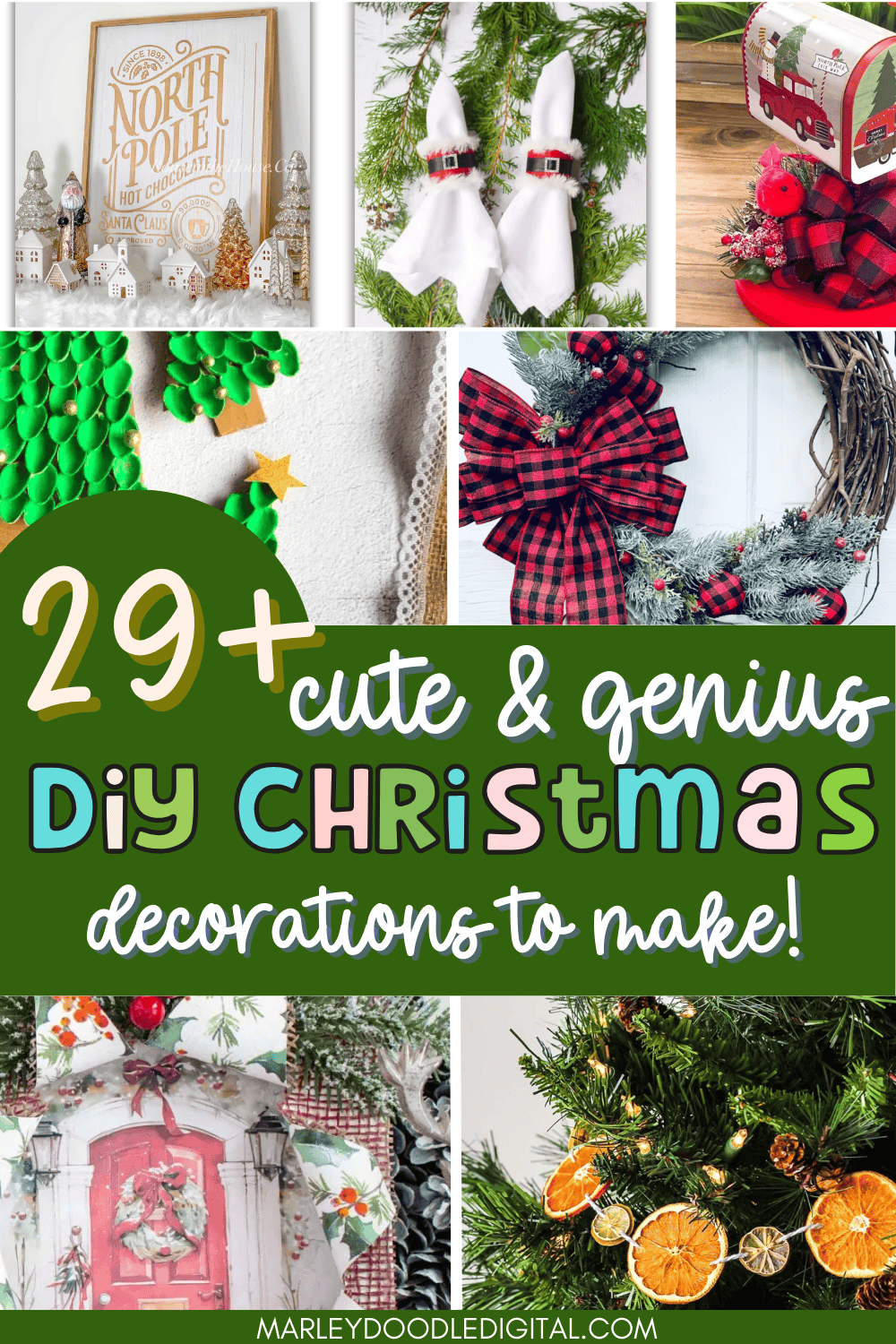 31 Stunning DIY Christmas Decorations Anyone Can Make! - Marley Doodle ...