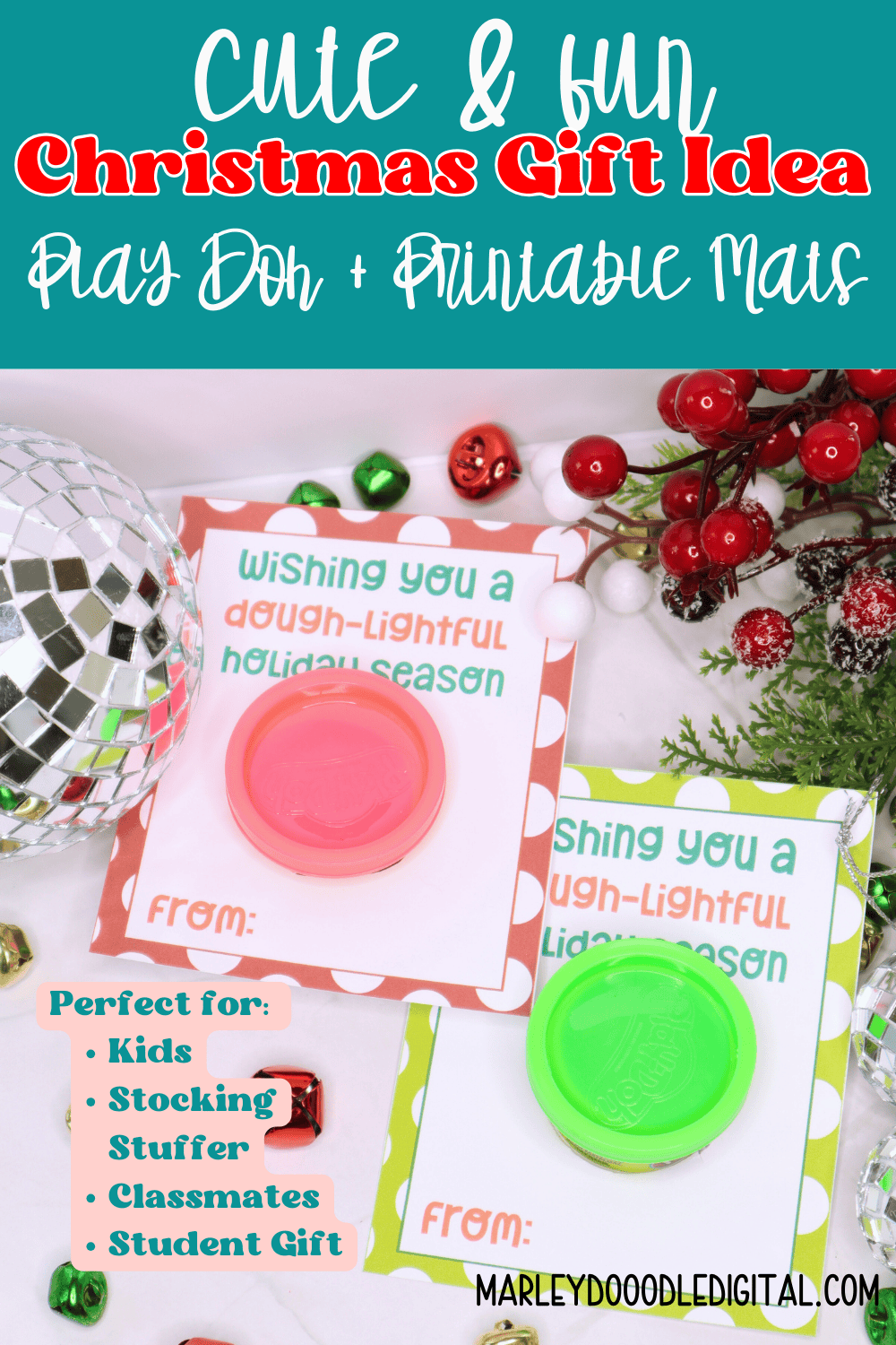 Free Printable Play Doh Christmas Gift Tags and Mats- Cute Student Gift ...