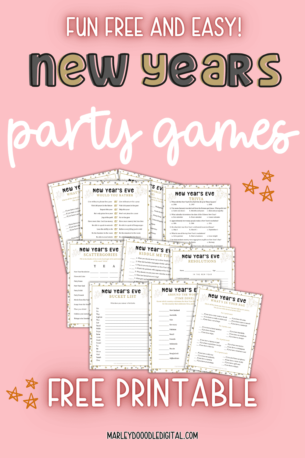 17+ New Year's Eve Party Games You Have to Try! (Free Printables ...
