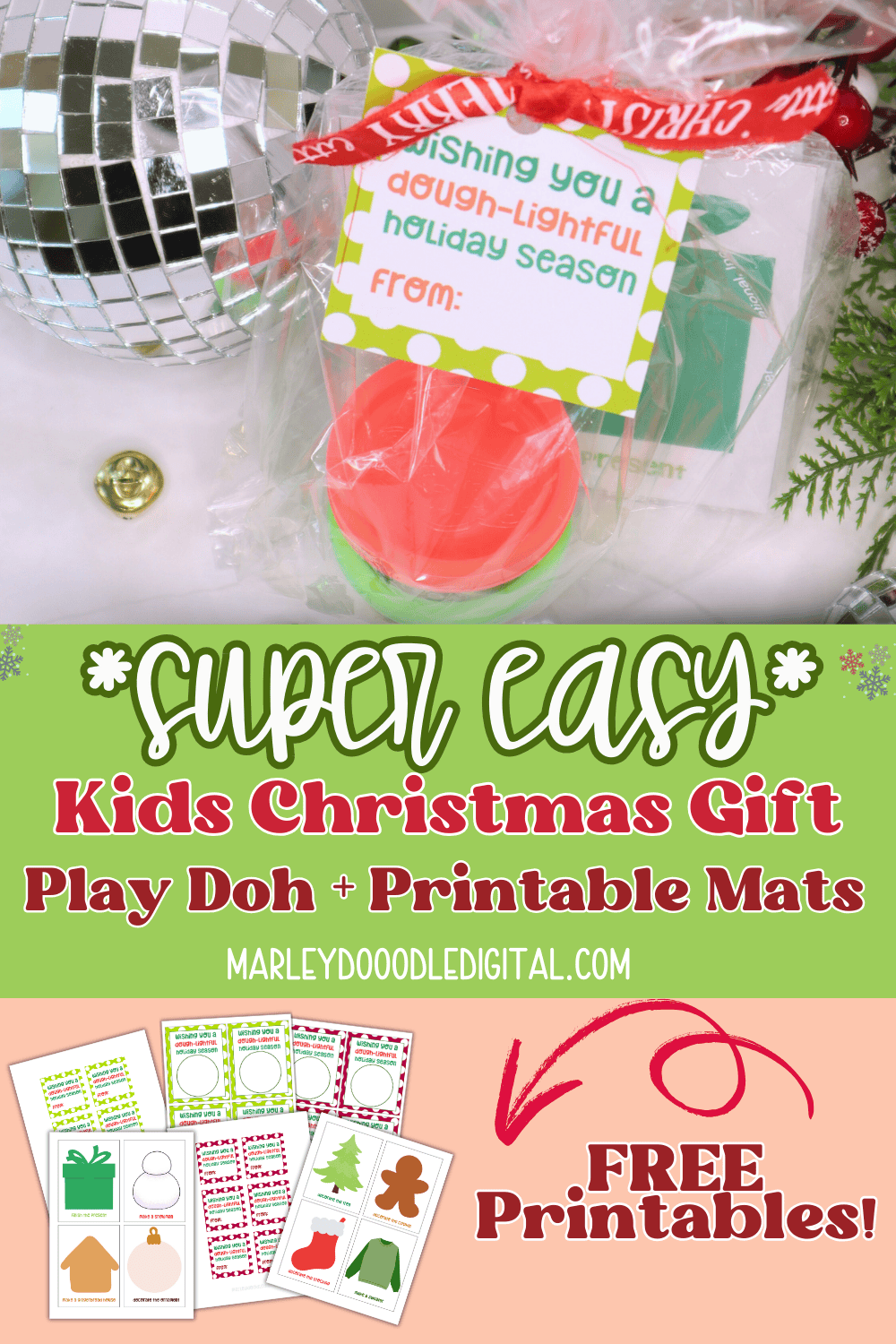 Free Printable Play Doh Christmas Gift Tags and Mats- Cute Student Gift ...