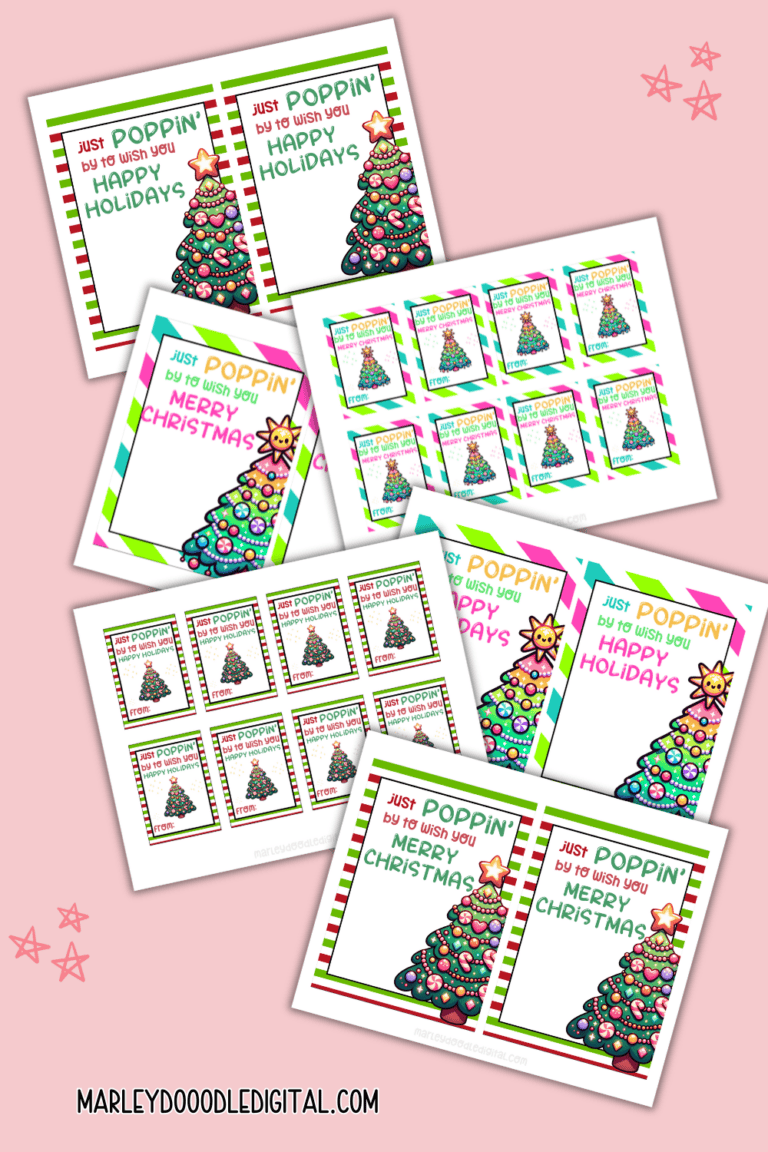 Cute Poppin By Student Christmas Gift - Free Printable Tags & Cards ...