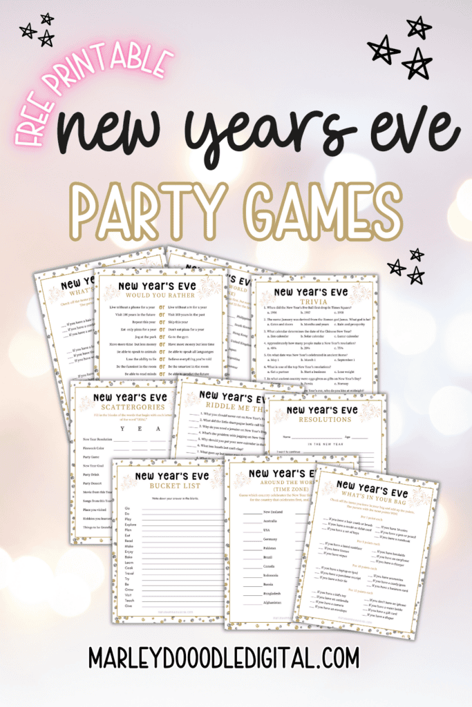 17+ New Year's Eve Party Games You Have to Try! (Free Printables ...