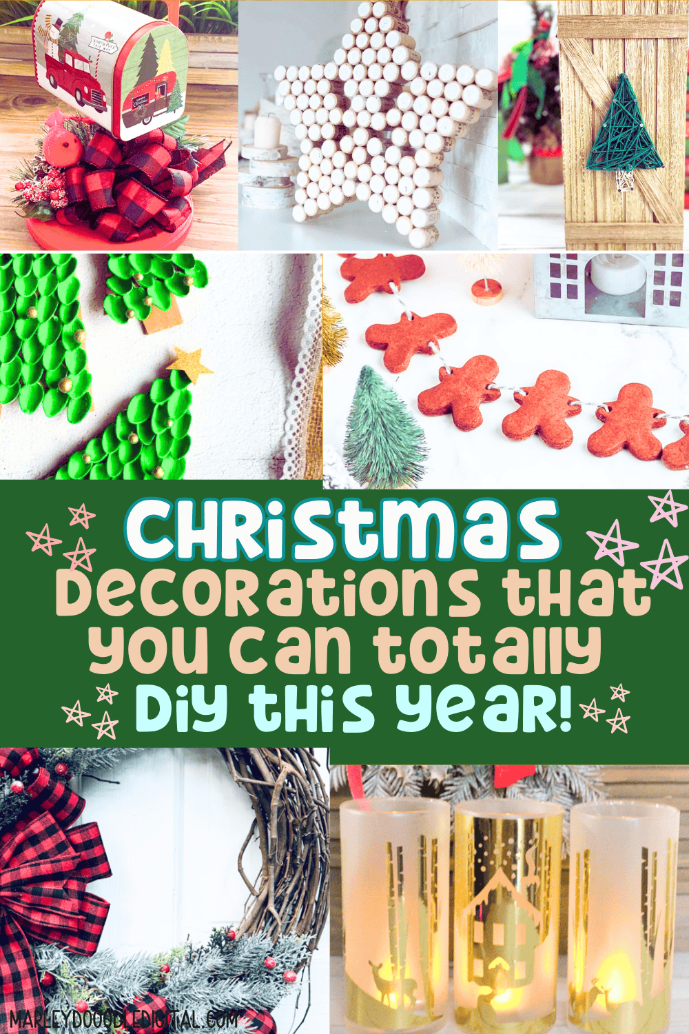 31 Stunning DIY Christmas Decorations Anyone Can Make! - Marley Doodle ...