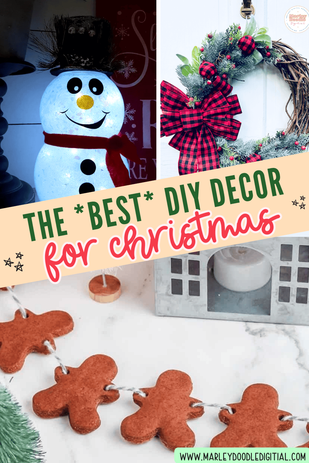 31 Stunning DIY Christmas Decorations Anyone Can Make! - Marley Doodle ...