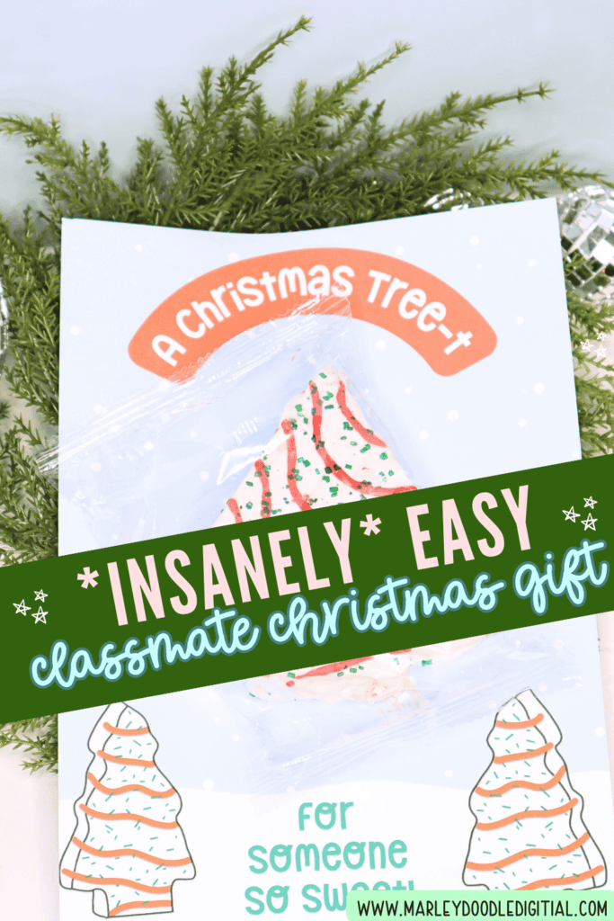 Christmas Tree Cake Printable Cards - Easy Gift Idea - Marley Doodle ...