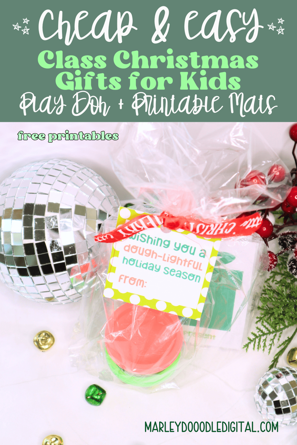 Free Printable Play Doh Christmas Gift Tags and Mats- Cute Student Gift ...
