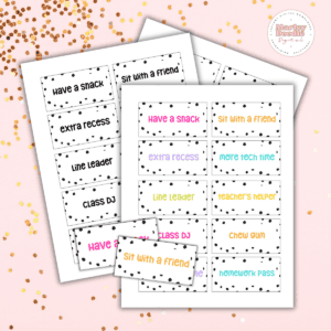 Free Printable Student Reward Coupons - Marley Doodle Digital