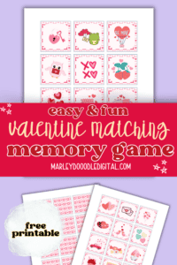 Valentine's Day Memory Matching Game for Kids (Free) - Marley Doodle ...