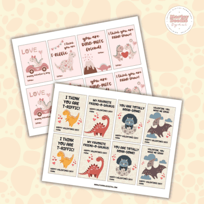 Cute Dinosaur Valentines for Boys & Girls (Free Printables) - Marley ...