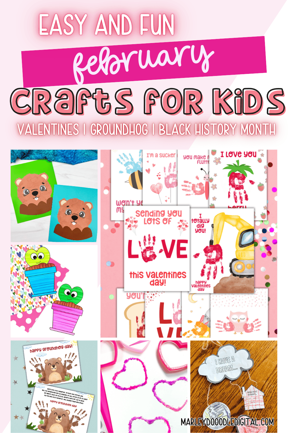 21+ Festive February Crafts for Kids - Marley Doodle Digital