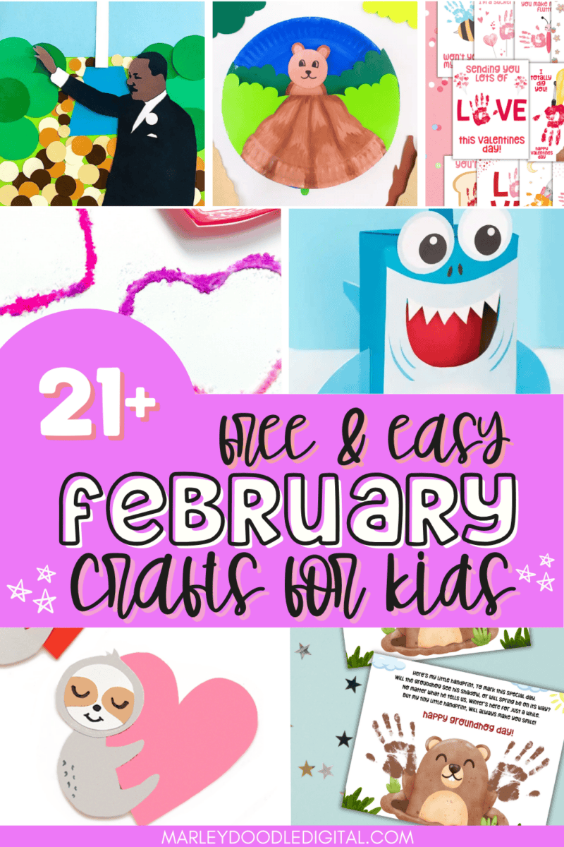 21+ Festive February Crafts for Kids - Marley Doodle Digital
