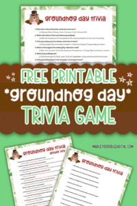 Free Printable Groundhog Day Trivia Questions (and answers!) - Marley ...