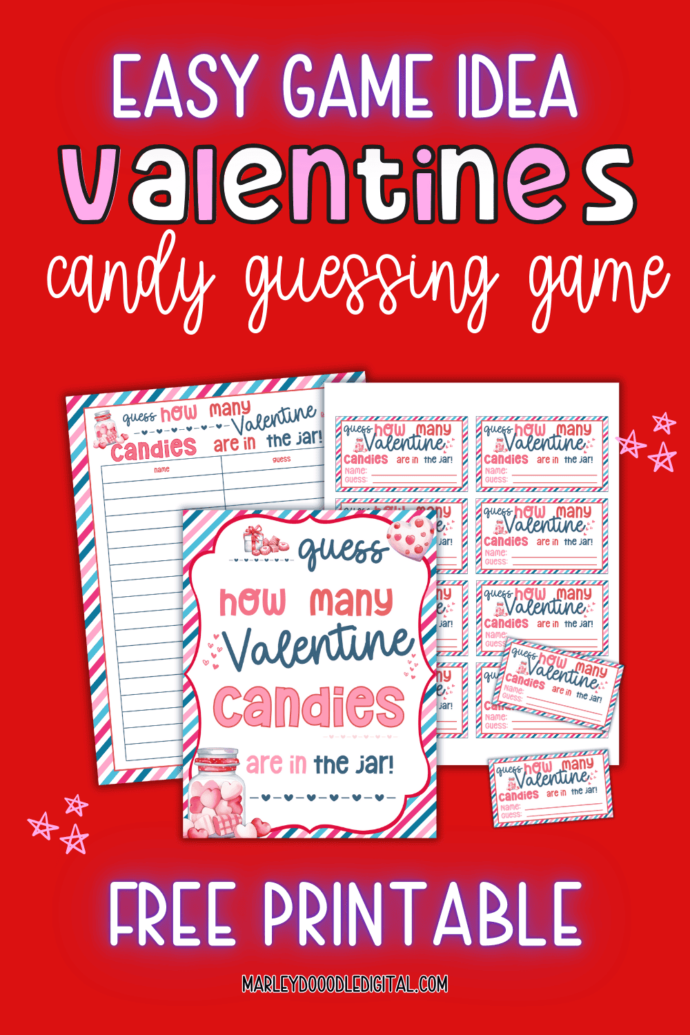 How Many Valentine Candies Are in the Jar? (Free Printables) - Marley ...