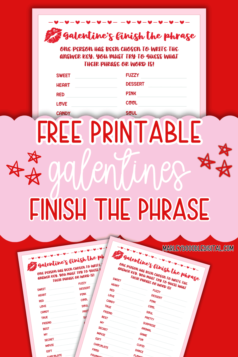 Fun Galentine's Finish the Phrase Game (Free Printable) - Marley Doodle ...