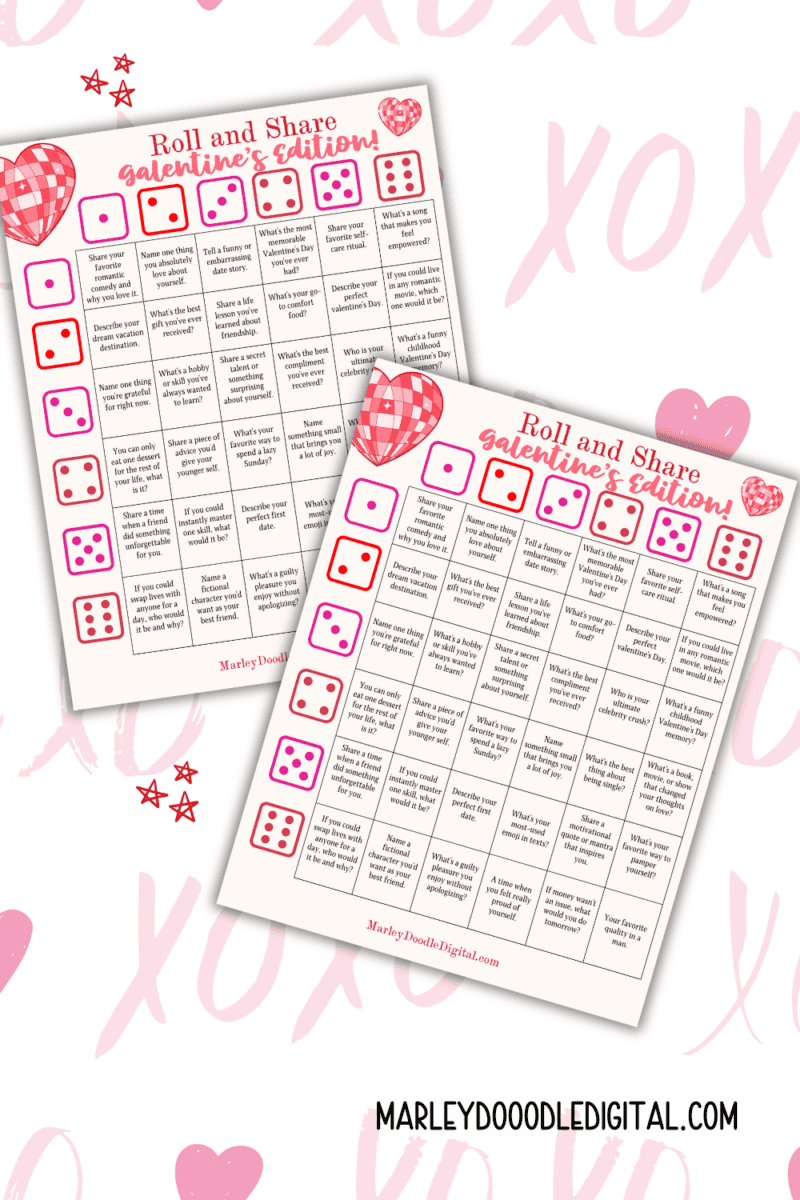 Hilarious Galentine's Roll and Share Game (Free Printable!) - Marley ...