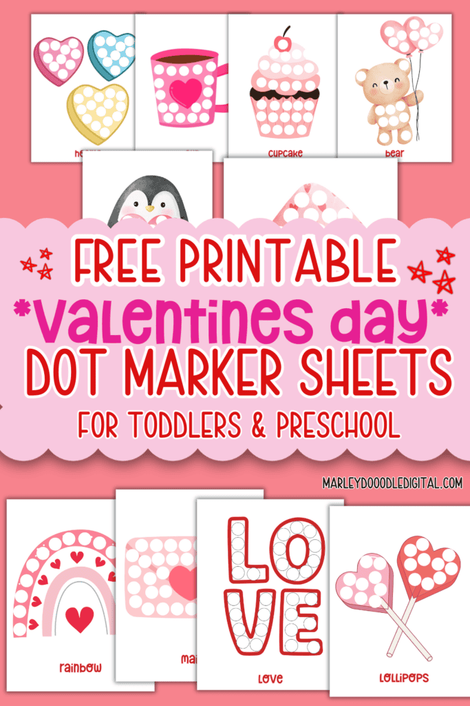 10 Free & Fun Valentine Do-A-Dot Printables for Kids - Marley Doodle ...
