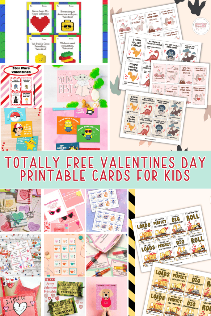65+ Free Printable Valentines Day Cards for Kids - Marley Doodle Digital