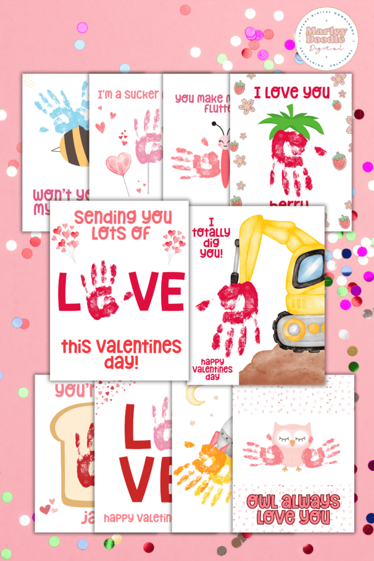 10 Extra Cute Valentine's Day Handprint Art Printables (Free) - Marley ...