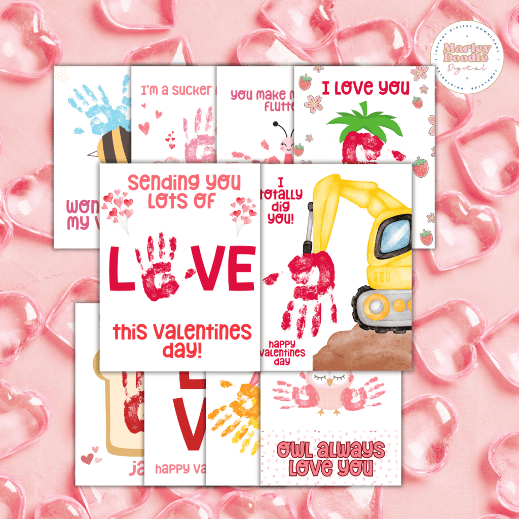 10 Extra Cute Valentine's Day Handprint Art Printables (Free) - Marley ...