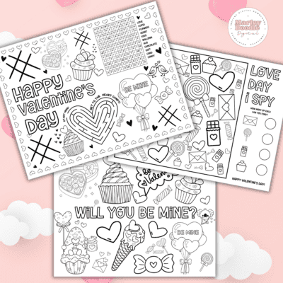 3 Cute and Free Printable Kids Valentine's Day Activity Placemats ...