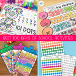 100th Day of School Q-Tip Painting Activity - Marley Doodle Digital