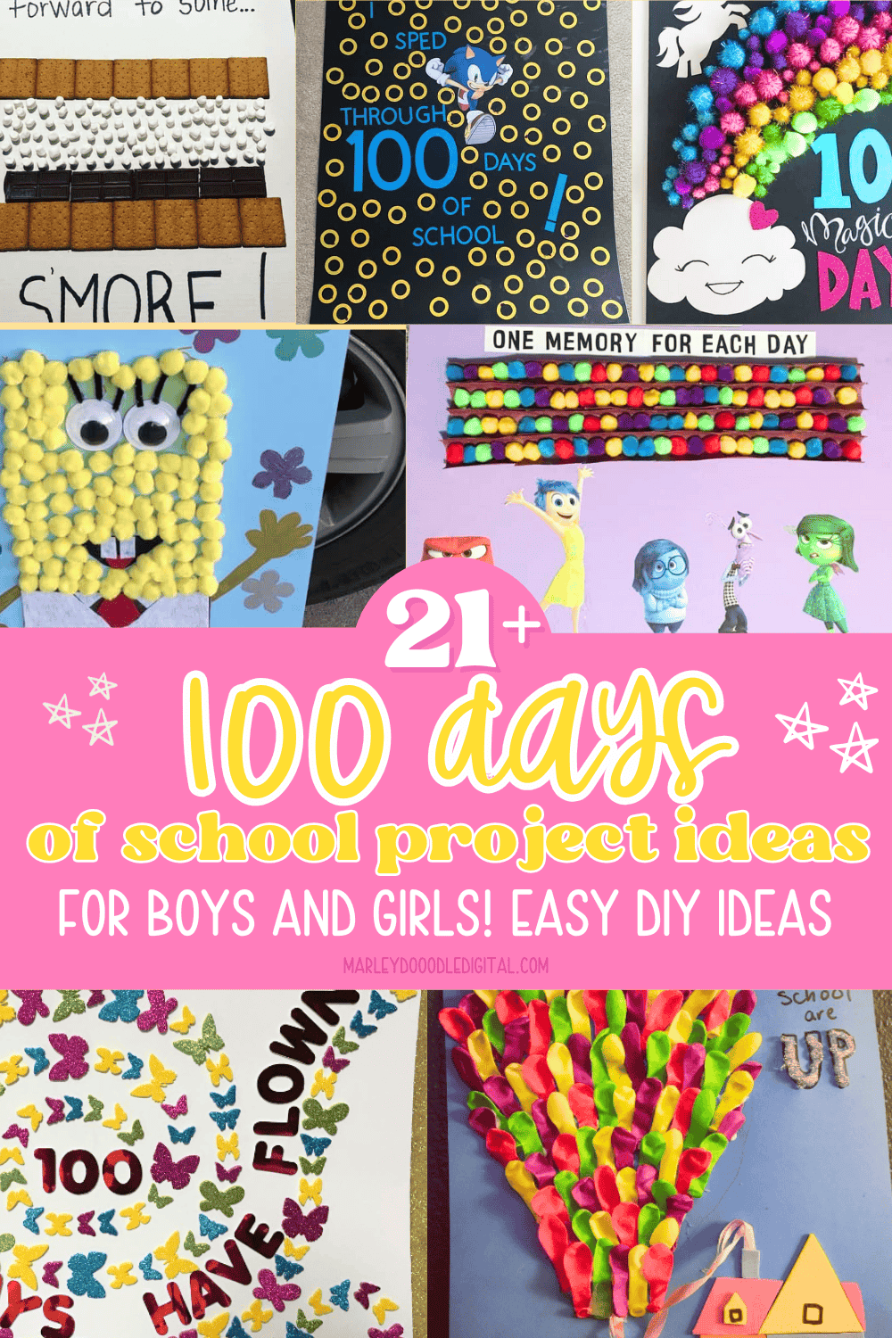 Creative & Fun 100 Days of School Project Ideas - Marley Doodle Digital