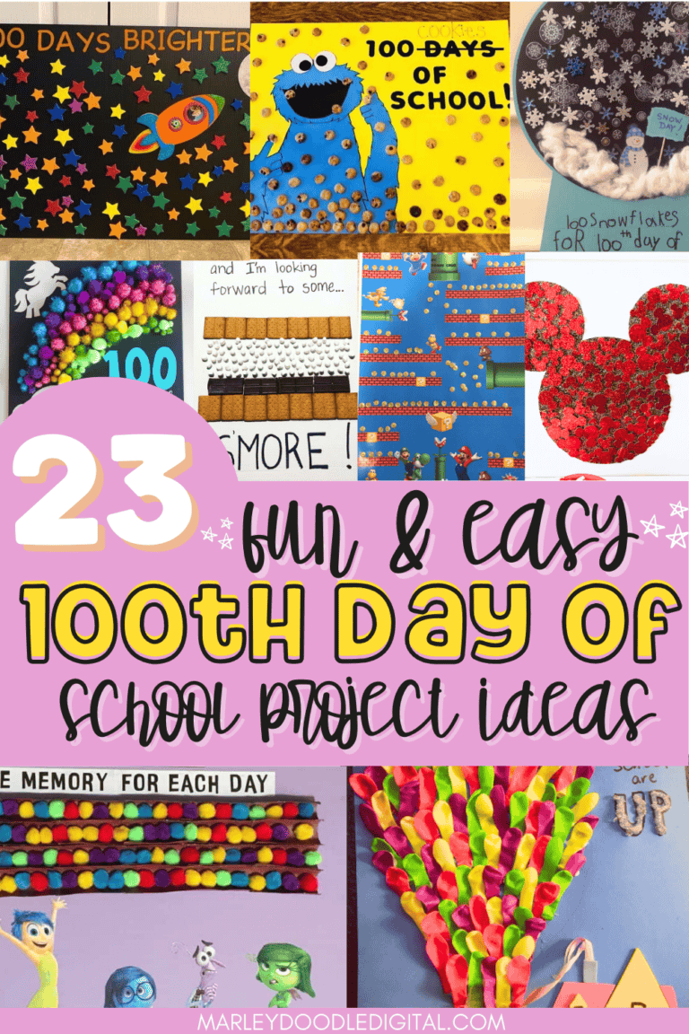 Creative & Fun 100 Days of School Project Ideas - Marley Doodle Digital