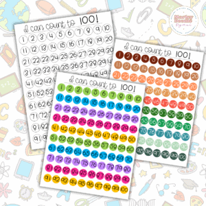 I Can Count to 100 Worksheets (3 to choose from!) - Marley Doodle Digital