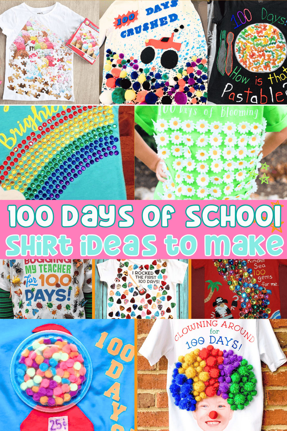 27 Fun DIY 100 Days of School Shirt Ideas - Marley Doodle Digital