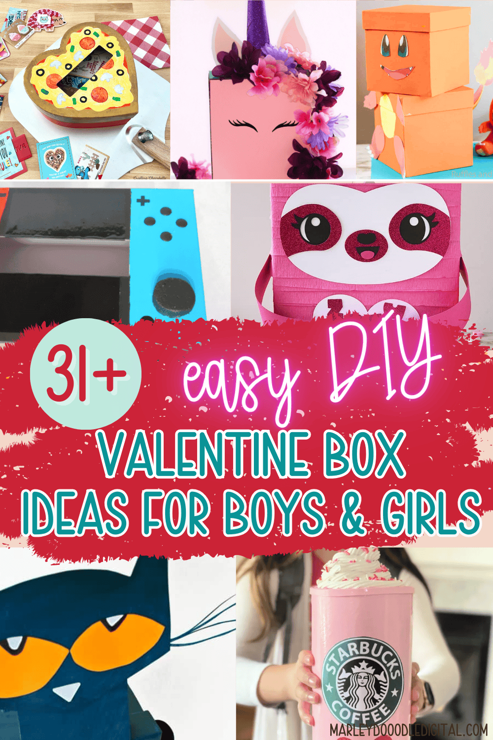 31+ Cutest DIY Valentine's Day Box Ideas - Marley Doodle Digital