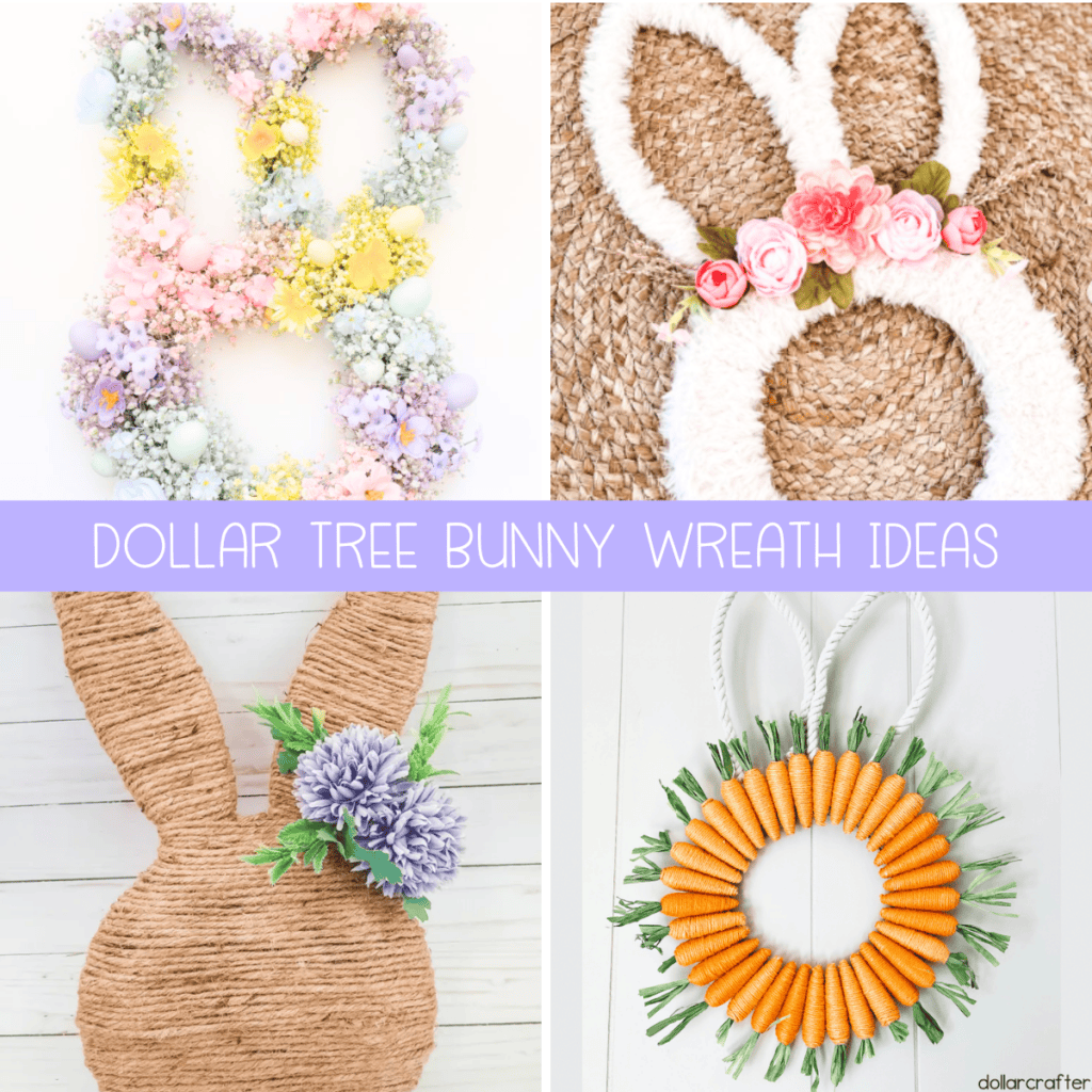 21 Dollar Tree Bunny Wreath Ideas That are Cute, Cheap, & Easy ...