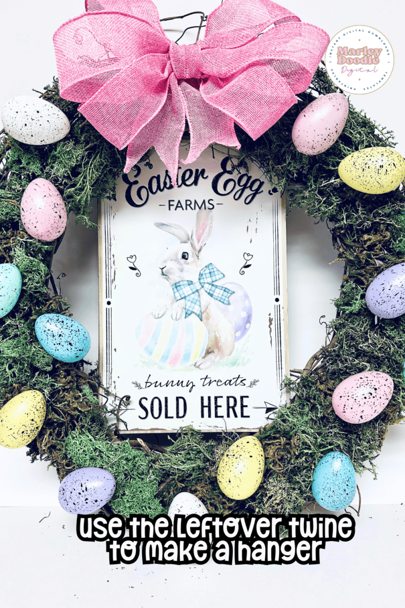 Fun DIY Dollar Tree Easter Egg Wreath - Marley Doodle Digital