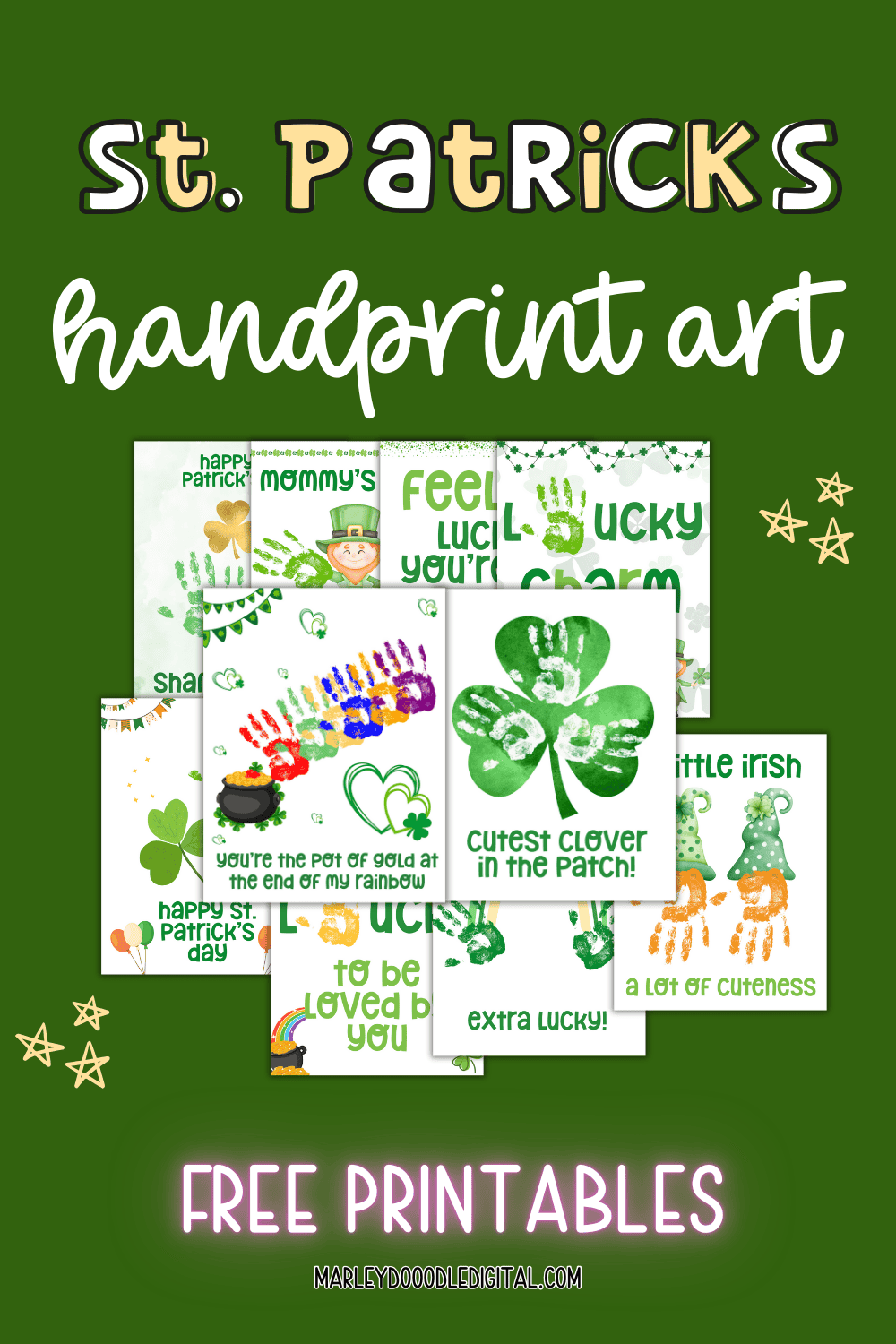 10 Lucky St. Patrick's Day Handprint Art Printables (Free) - Marley ...