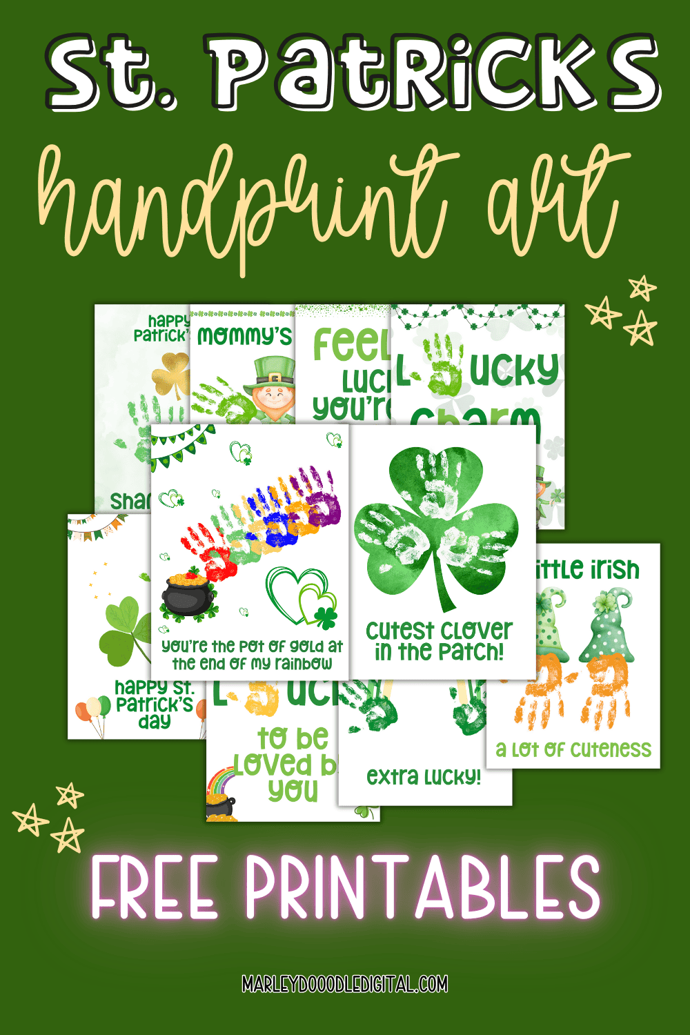 10 Lucky St. Patrick's Day Handprint Art Printables (Free) - Marley ...