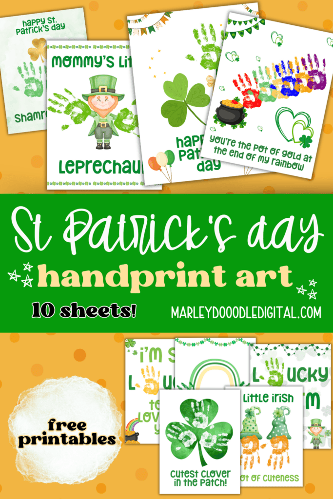 10 Lucky St. Patrick's Day Handprint Art Printables (Free) - Marley ...