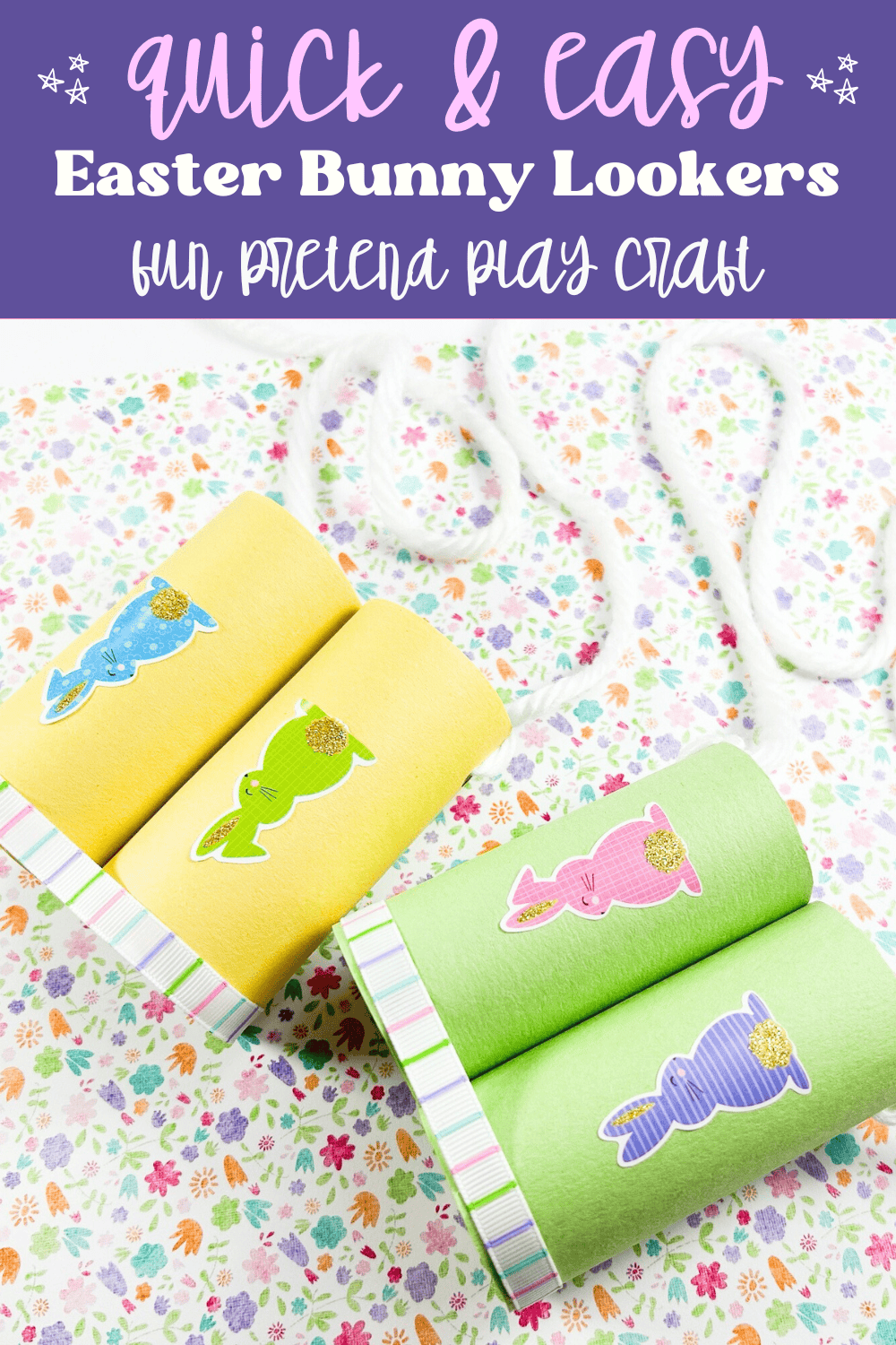 Bunny Binoculars ( Easy Kids Easter Craft!) - Marley Doodle Digital