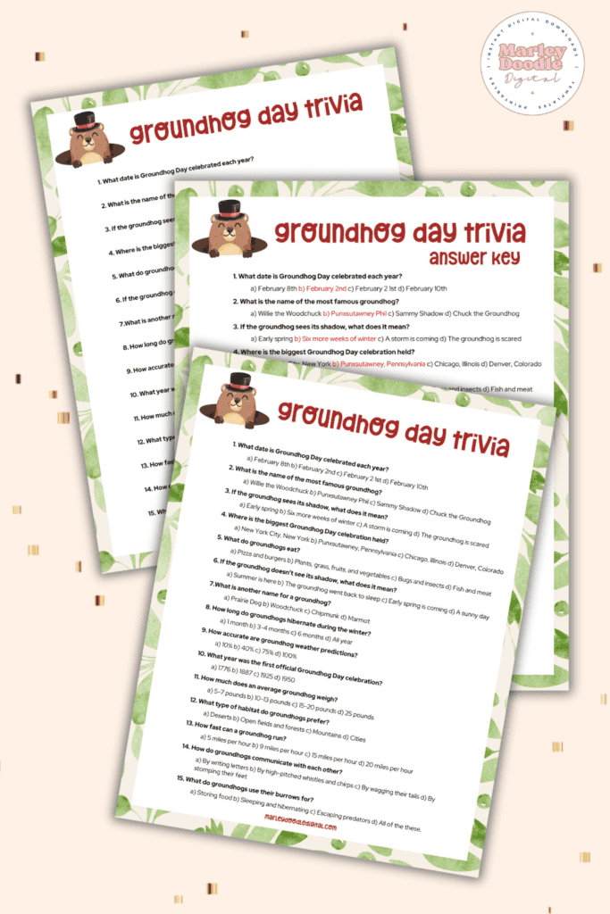 23+ Fun Groundhog Day Activities, Games, and Crafts for Kids! - Marley ...