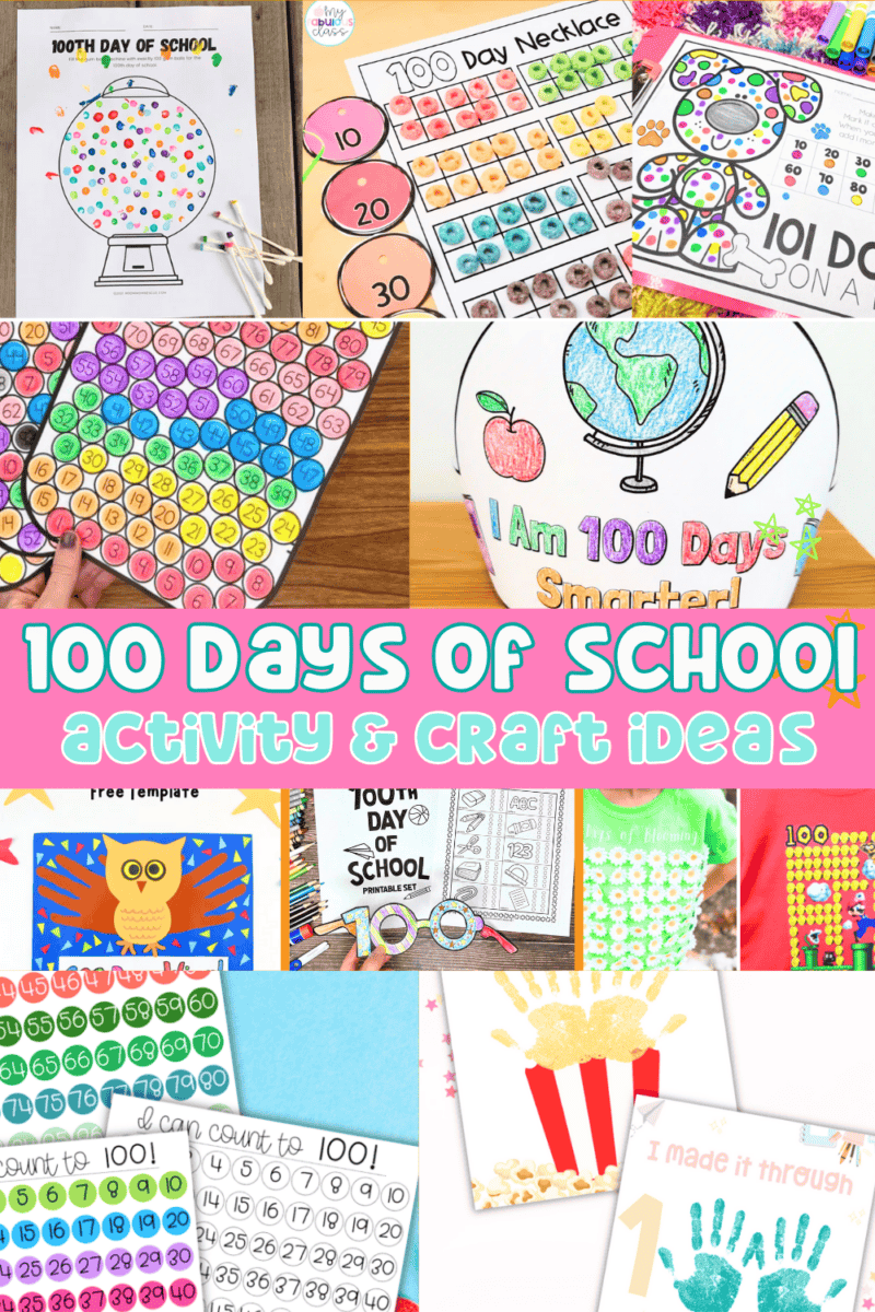 Best 100th Day of School Activities - Marley Doodle Digital