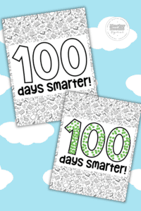 100th Day of School Q-Tip Painting Activity - Marley Doodle Digital