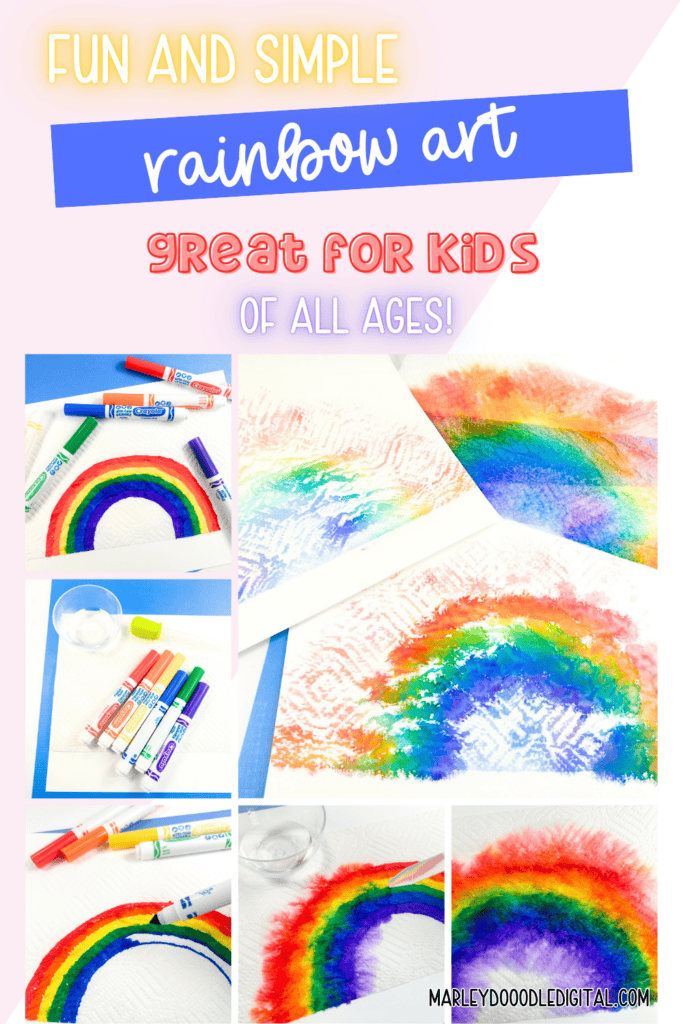 Easy Rainbow Art Activity for Kids - Marley Doodle Digital