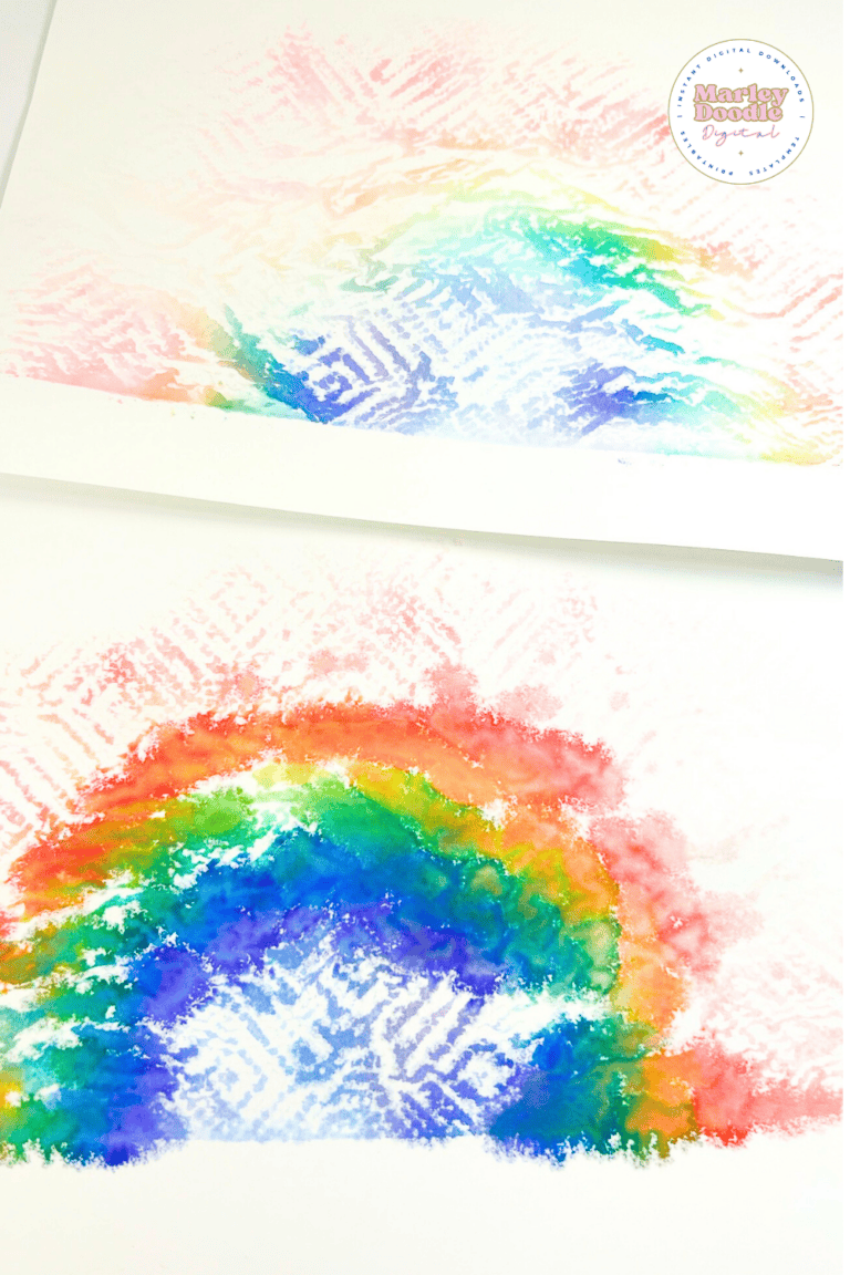 Easy Rainbow Art Activity for Kids - Marley Doodle Digital