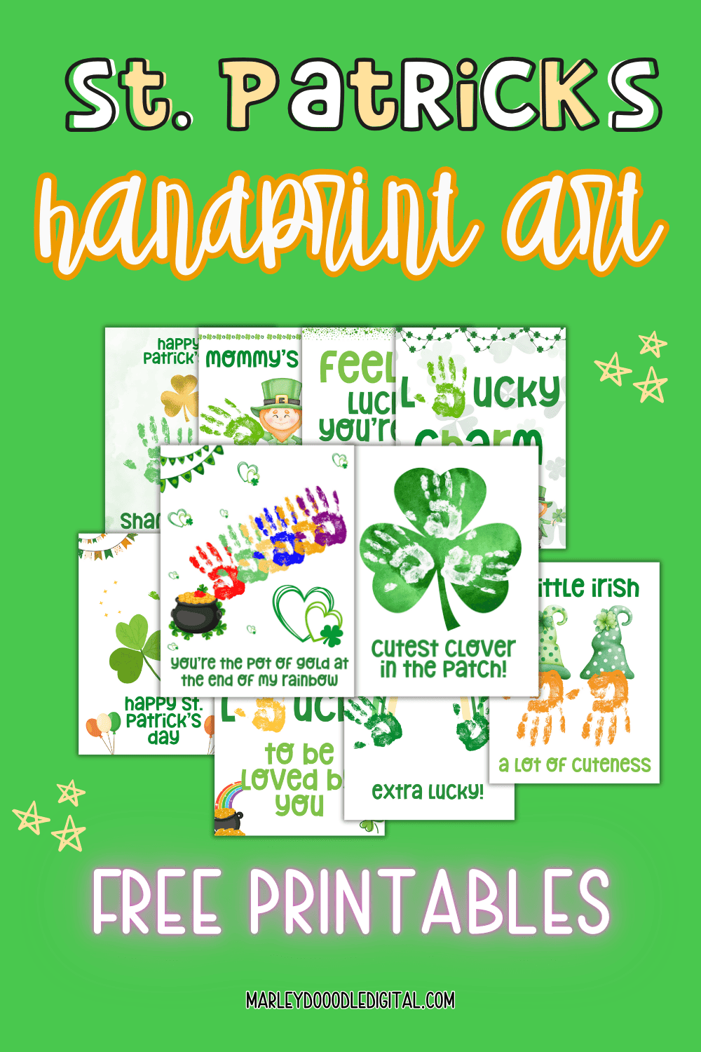 10 Lucky St. Patrick's Day Handprint Art Printables (Free) - Marley ...