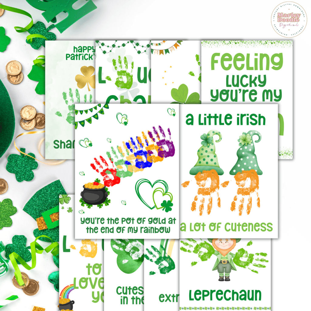 10 Lucky St. Patrick's Day Handprint Art Printables (Free) - Marley ...