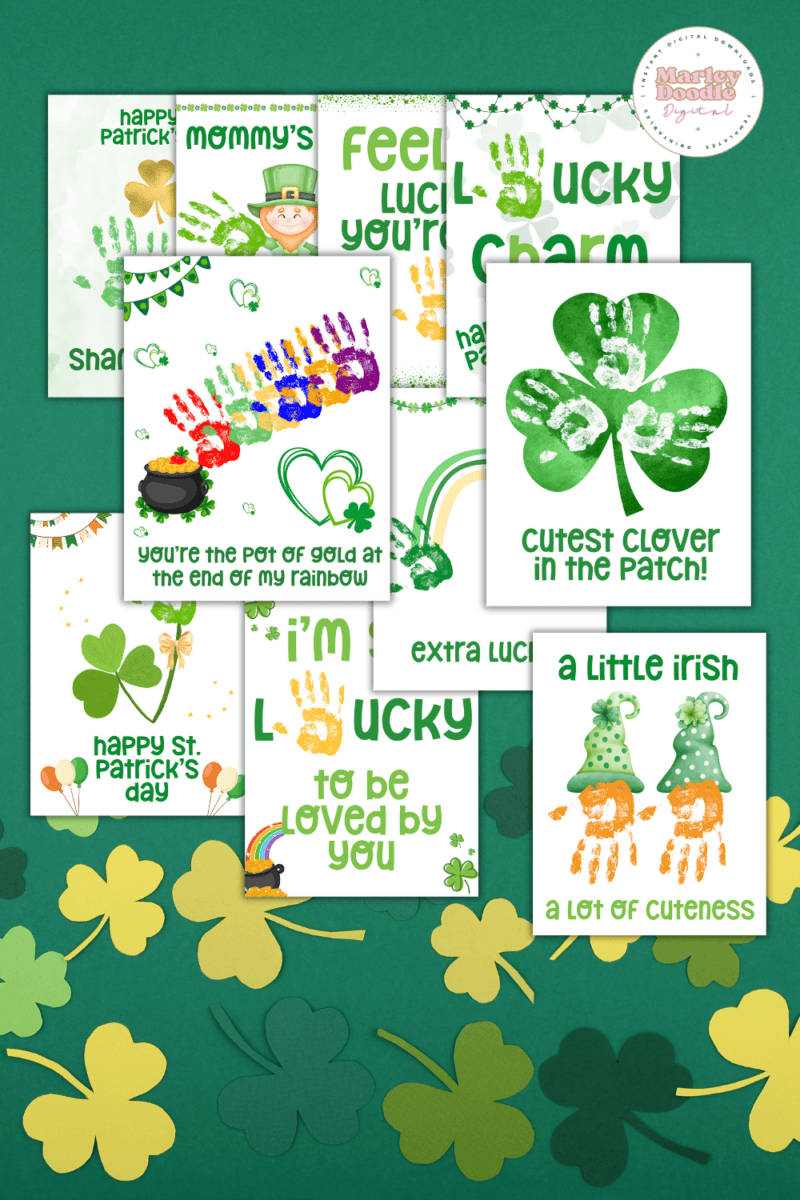 10 Lucky St. Patrick's Day Handprint Art Printables (Free) - Marley ...